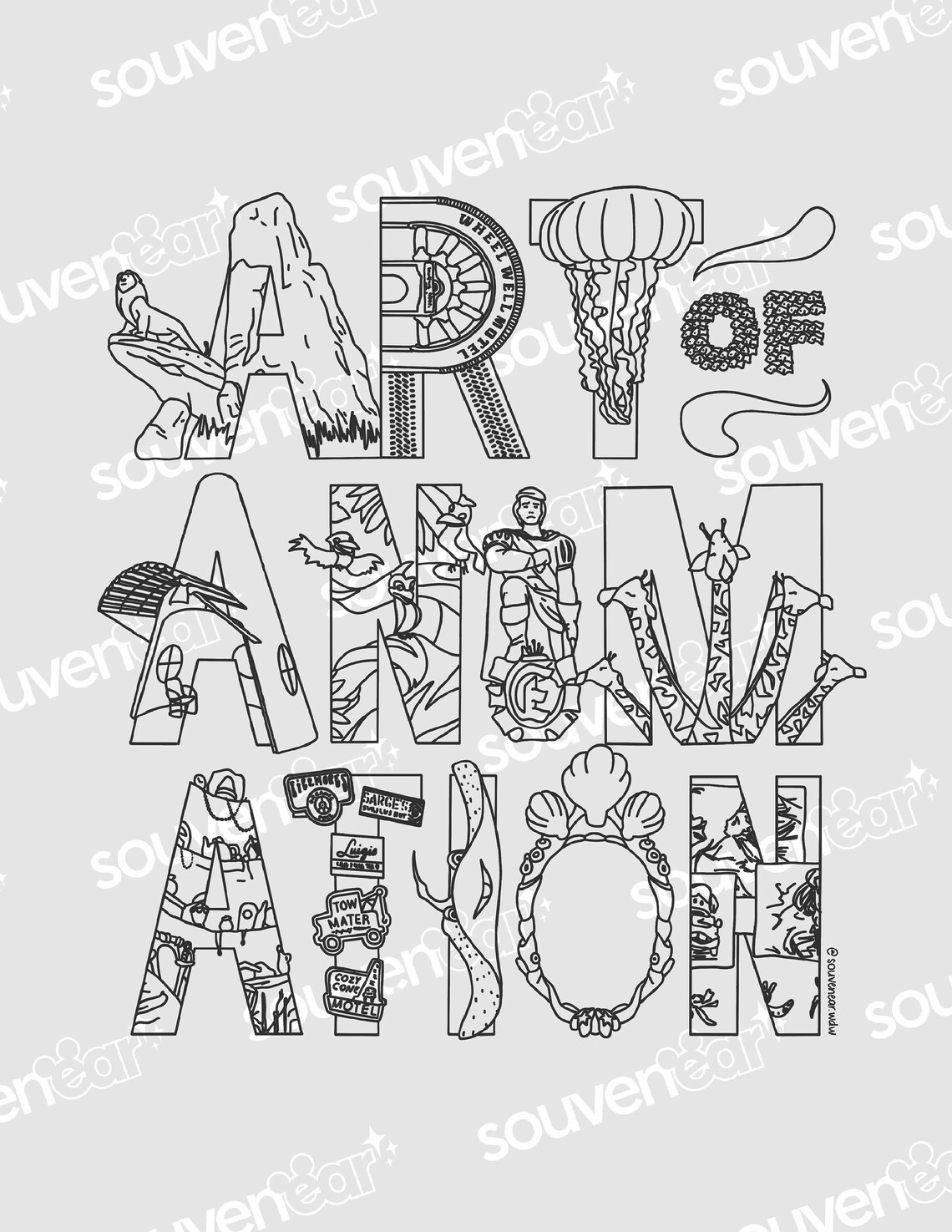 Art of Animation Coloring Sheet - Etsy