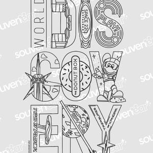 Epcot Future World Coloring Sheet Collection - Etsy