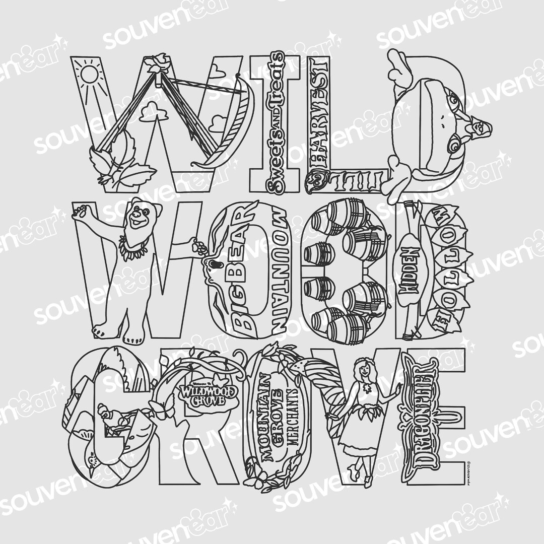 Dollywood Wildwood Grove Coloring Sheet - Etsy