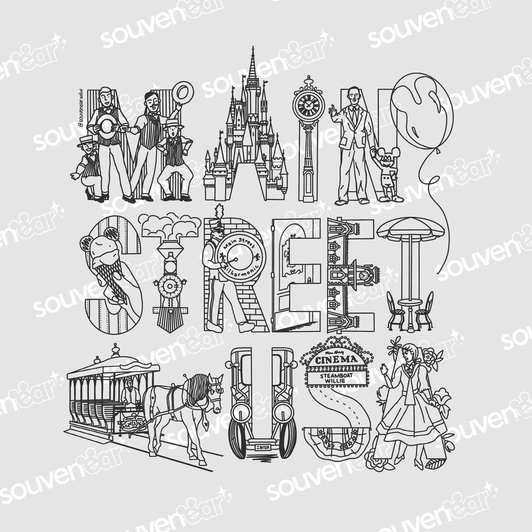 Magic Kingdom Coloring Sheet Collection - Etsy