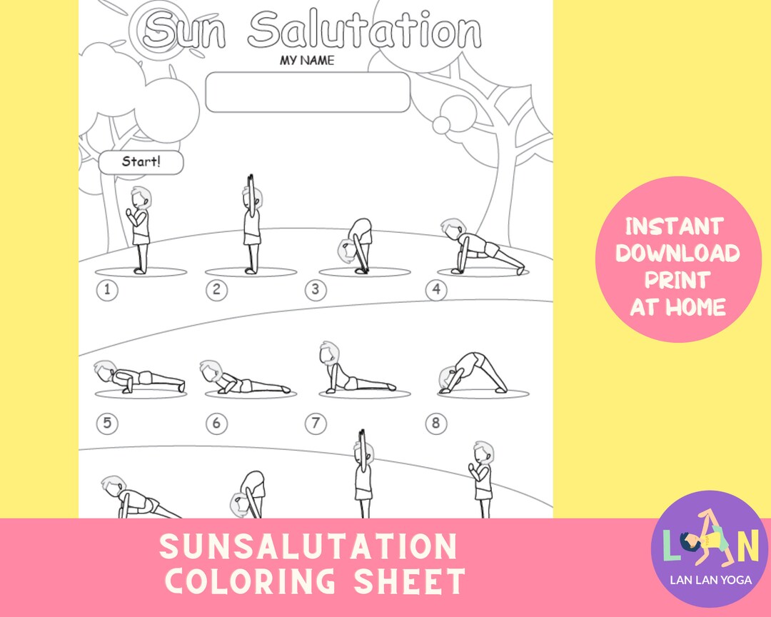 Brain Break Yoga Game Design Your Own Yoga Poster Sun Salutation Yoga ...