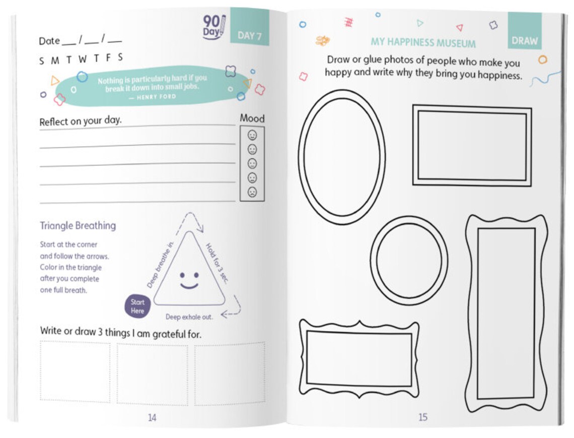 5 Minute Growth Mindset SEL Journal for Kids, Day Reflection, Emotional ...