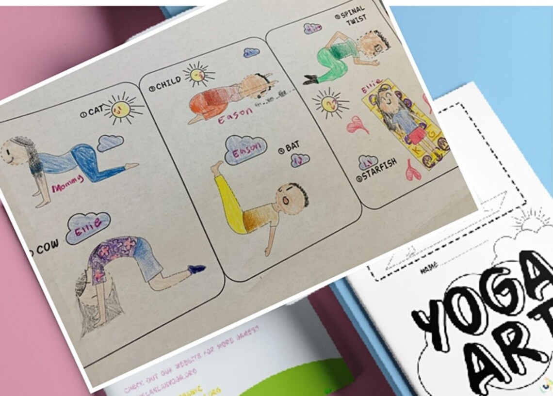 Bedtime Yoga Coloring Pages for Kids Kids Party Games - Etsy