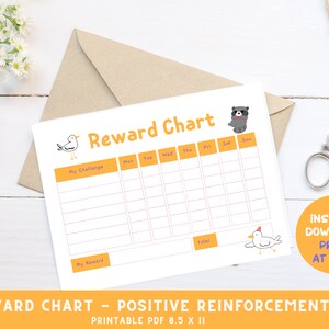 4 Reward Chart Bundle Printable Behavior Chart, Daily Chore Chart ...