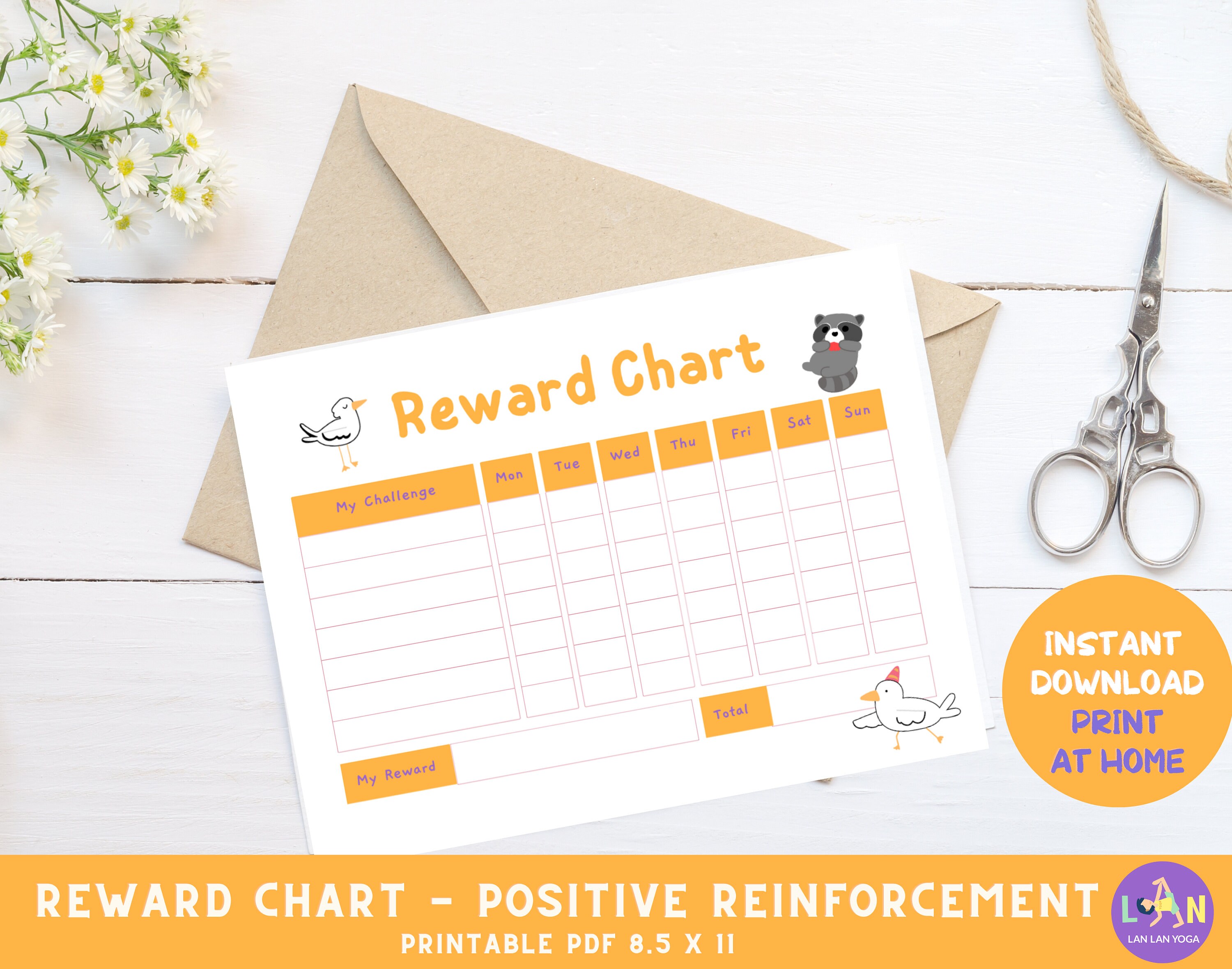 4 Reward Chart Bundle Printable Behavior Chart, Daily Chore Chart ...