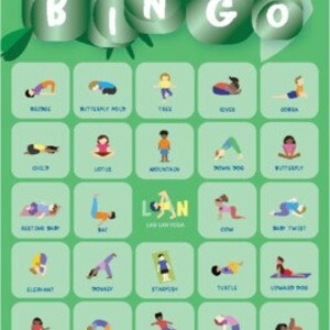 Yoga Bingo Game Printable Kids Yoga Social Emotional Learning Digital ...