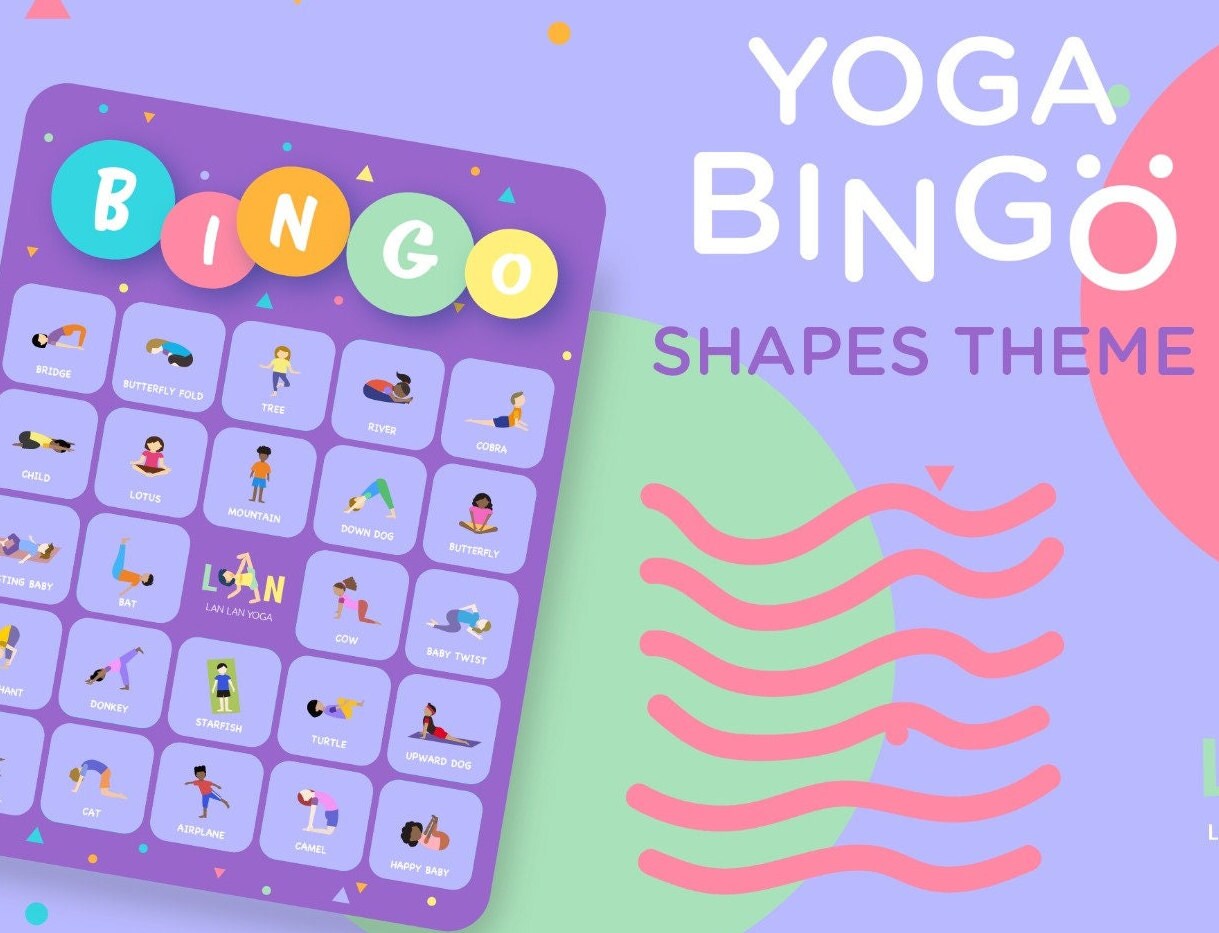 Yoga Bingo Game Printable Kids Yoga Social Emotional Learning Digital ...