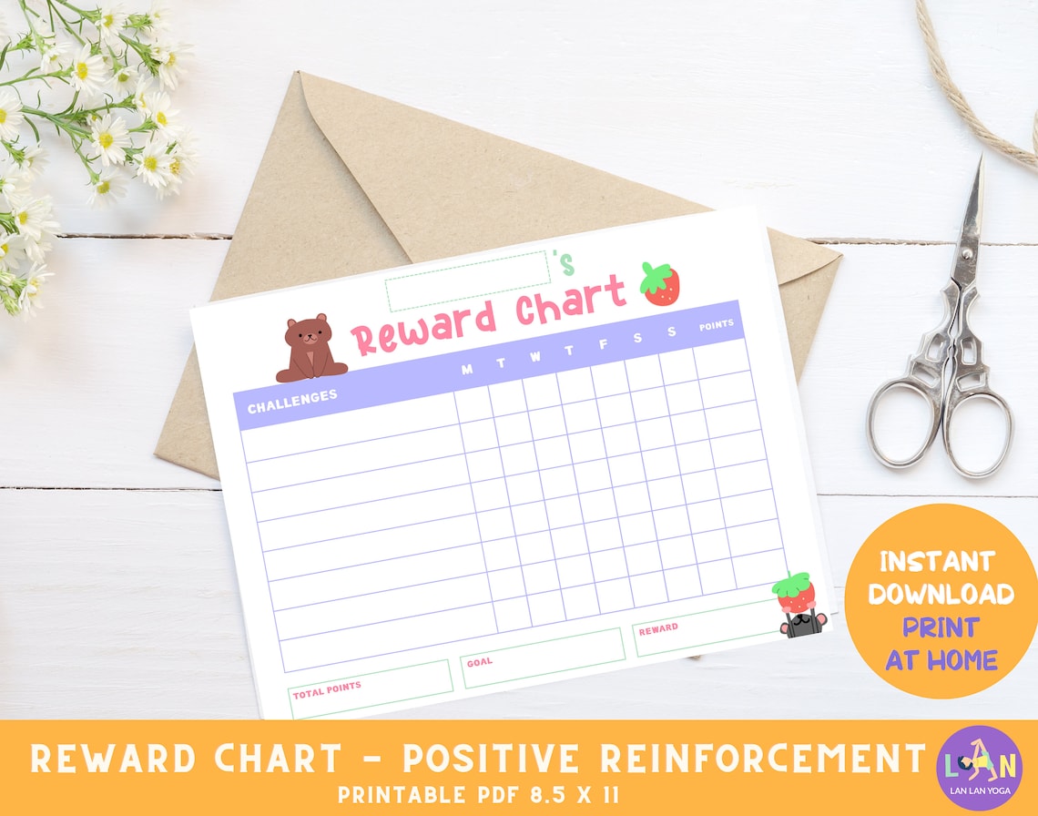 4 Reward Chart Bundle Printable Behavior Chart, Daily Chore Chart ...