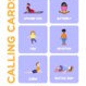 Yoga Bingo Game Printable Kids Yoga Social Emotional Learning Digital ...