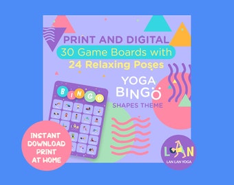 Yoga Bingo Game Printable Kids Yoga Social Emotional Learning Digital ...
