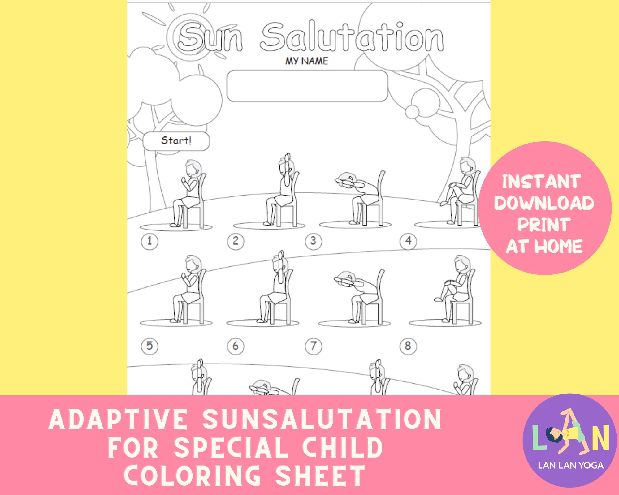 Adaptive Sun Salutation for Special Child Yoga for Kids Mindfulness ...