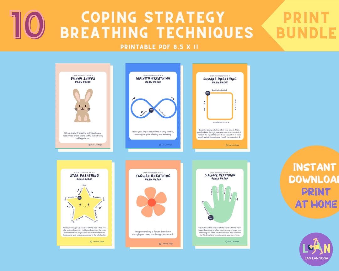 Brain Break Breathing Cards for Kids Learn by Play Emotion Wellbeing ...