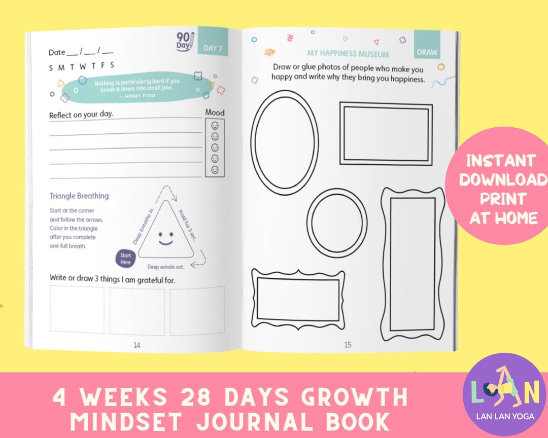 5 Minute Growth Mindset SEL Journal for Kids Grow a Positive Mindset ...