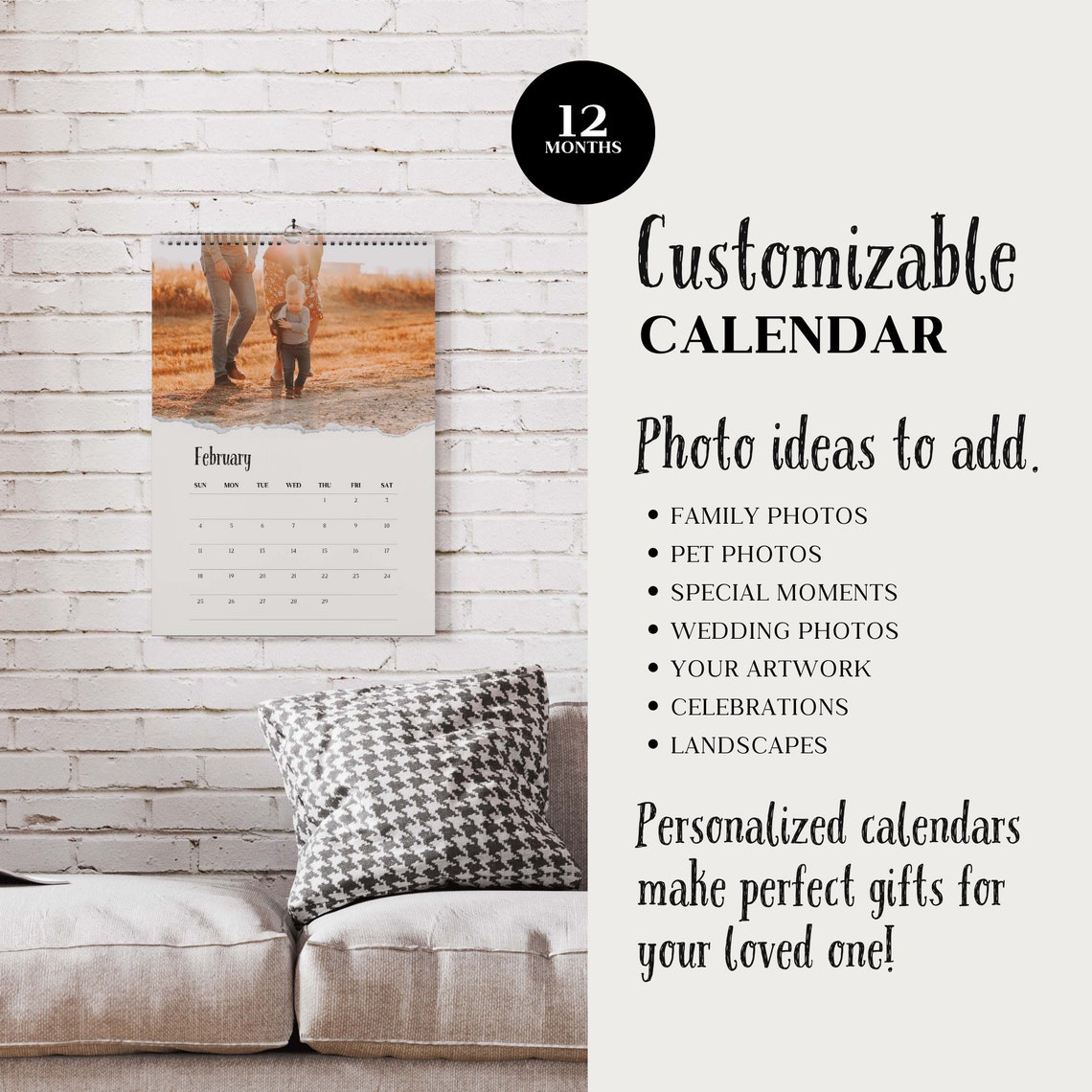 2024 Calendar Template With Photos Easy to Edit Canva Templates ...
