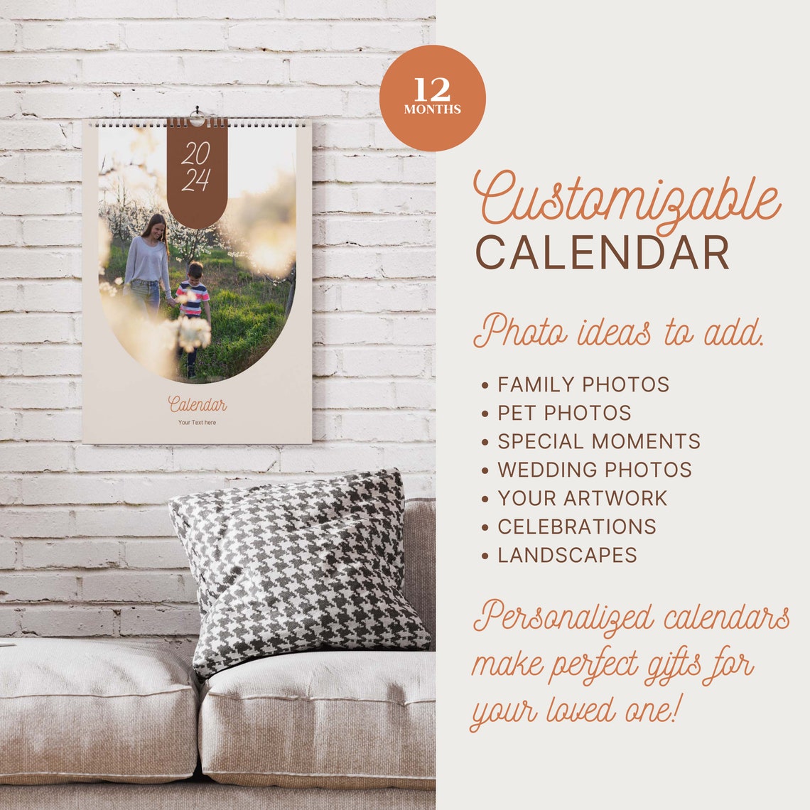 Editable and Printable 2024 Calendar Monthly & Yearly Calendar Template ...