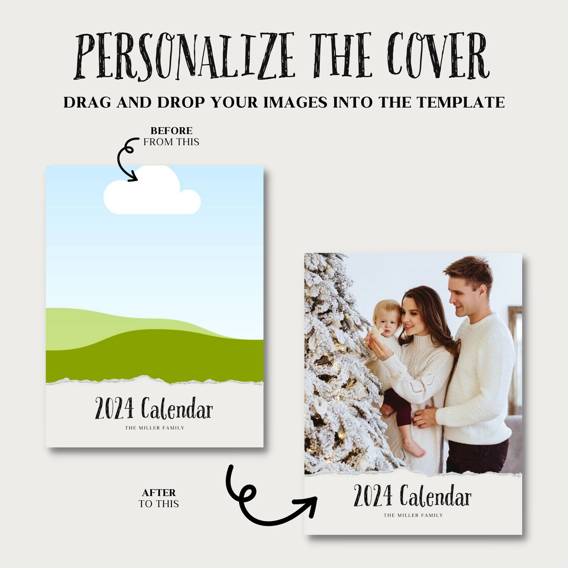 2024 Calendar Template With Photos Easy to Edit Canva Templates ...