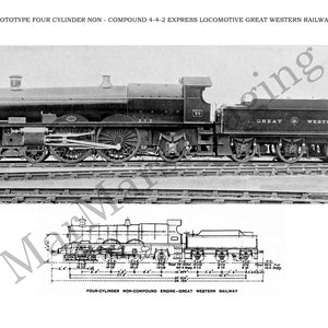 Great Western Railway Prototype 4-4-2 Atlantic Locomotive North Star ...