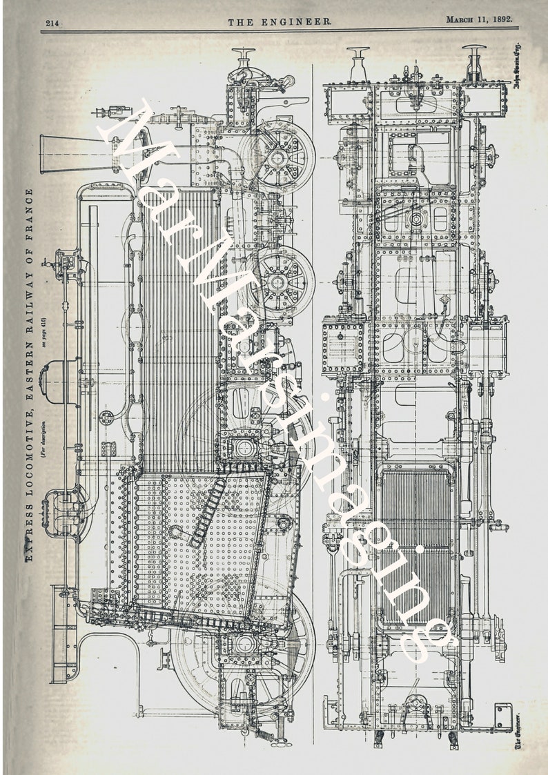 Double Boiler Engines, Express Locomotive Eastern Railways of France M ...
