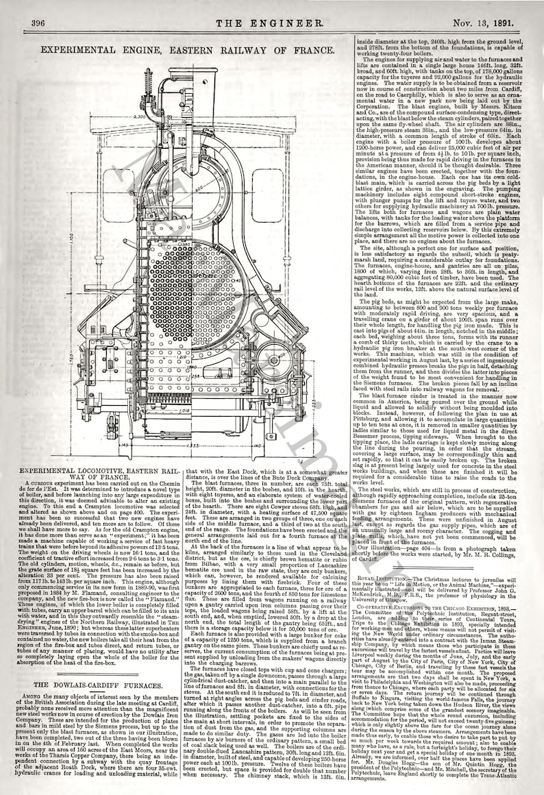 Double Boiler Engines, Express Locomotive Eastern Railways of France M ...