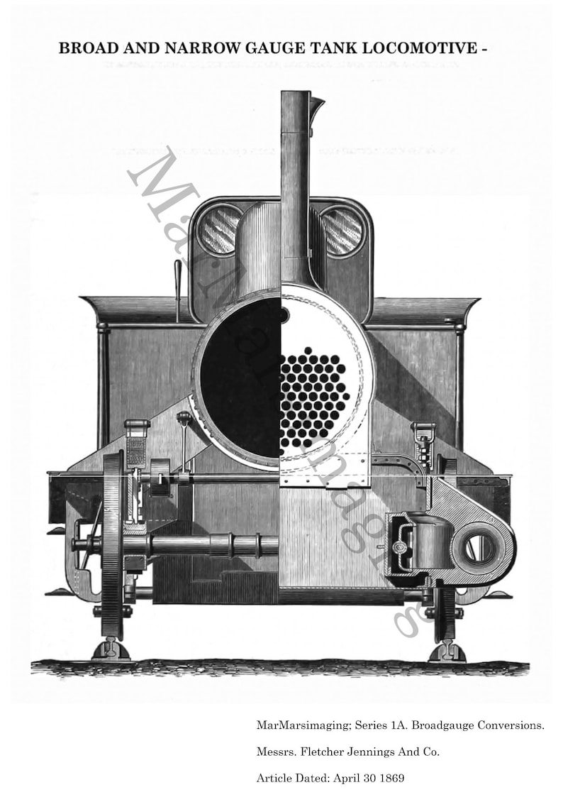 Broad and Narrow Gauge Tank Locomotive. Severn and Wye Railway. Messrs ...