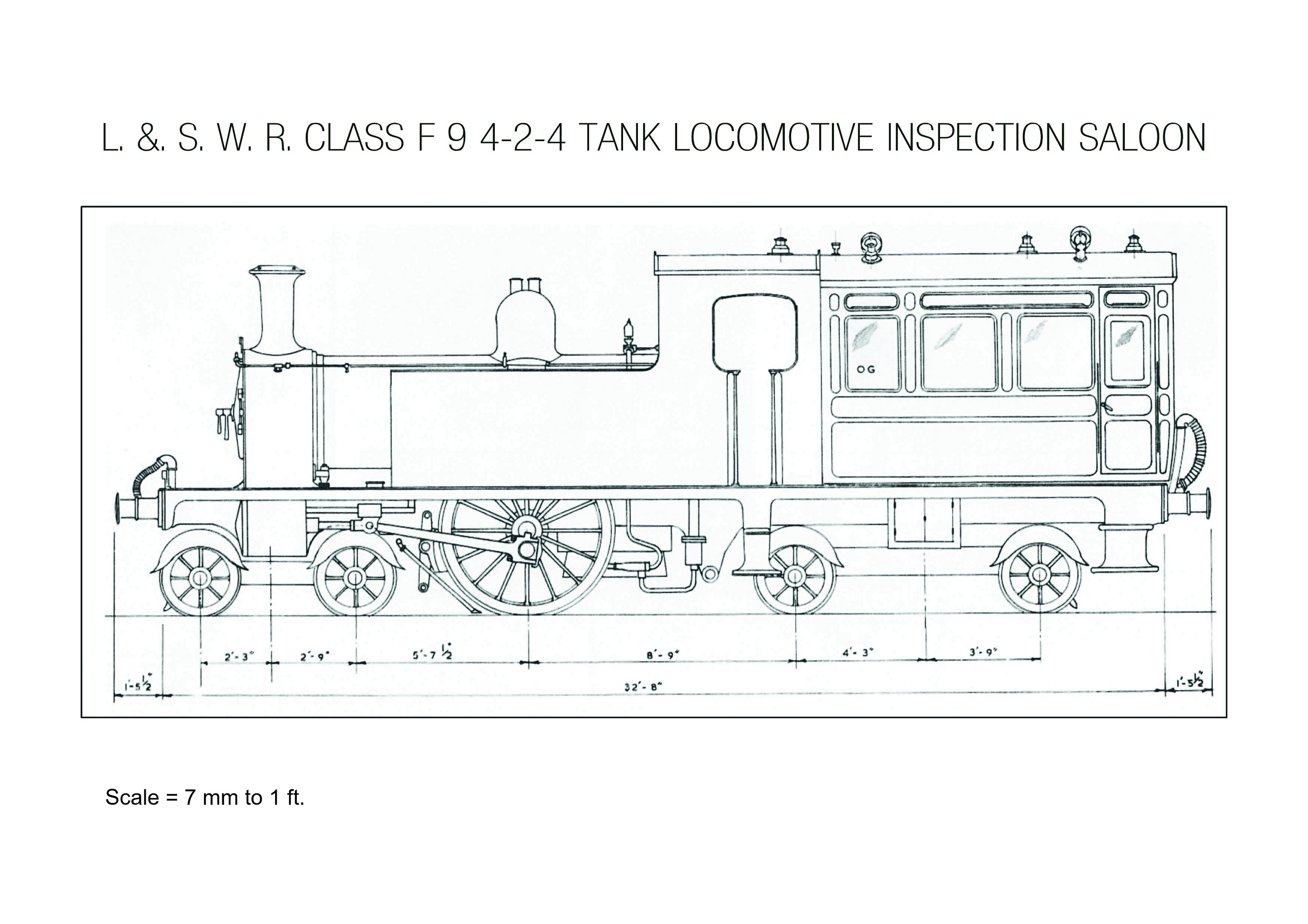 S R London and South Western Railway, salón de locomotora cisterna 4-2 ...