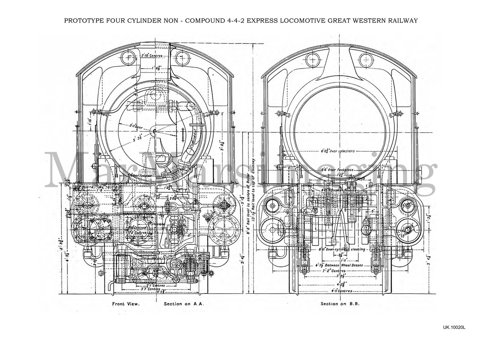 Great Western Railway Prototype 4-4-2 Atlantic Locomotive North Star ...