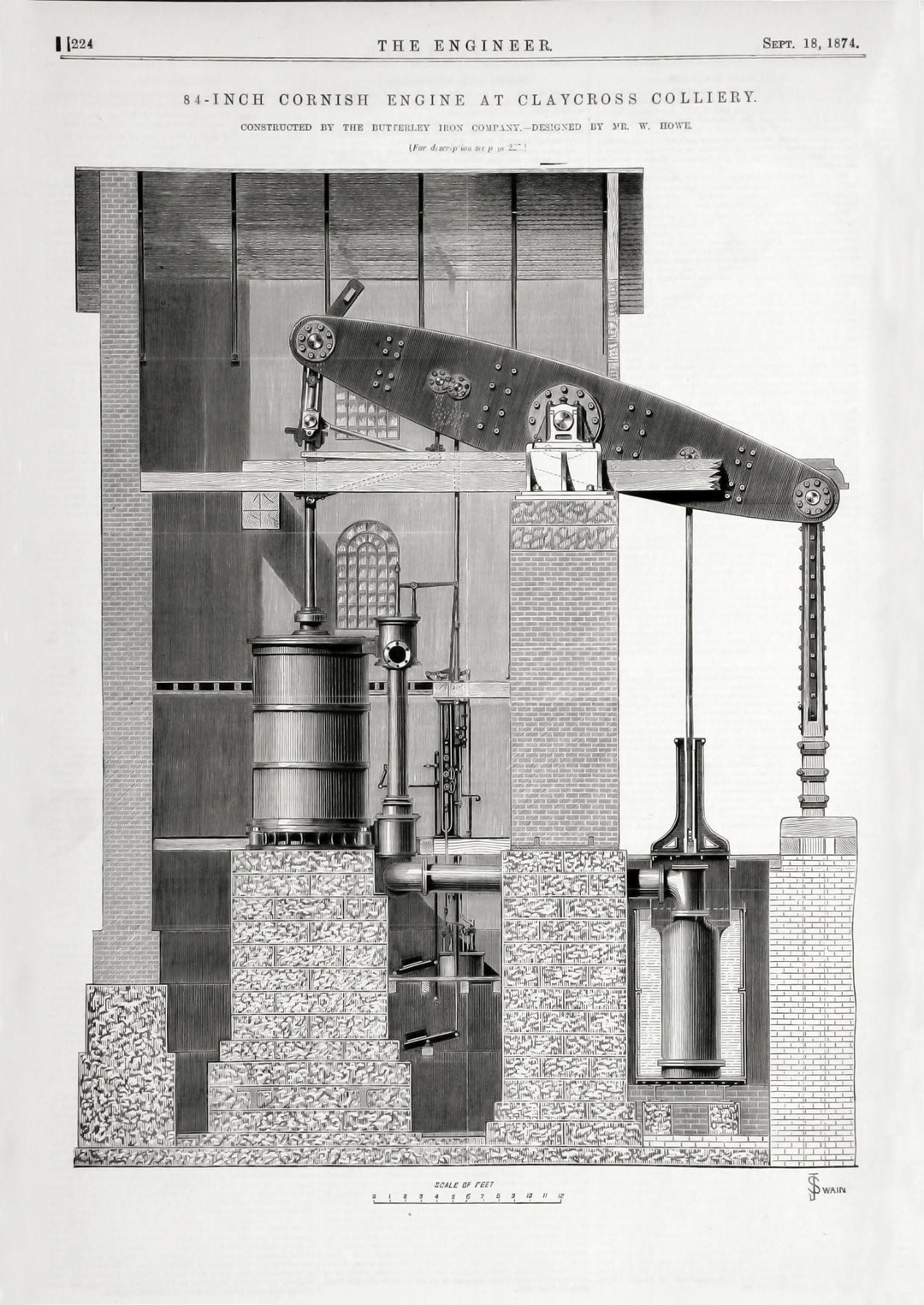 Cornish Pumping Engine at Claycross Colliery Diseñado por el Sr ...