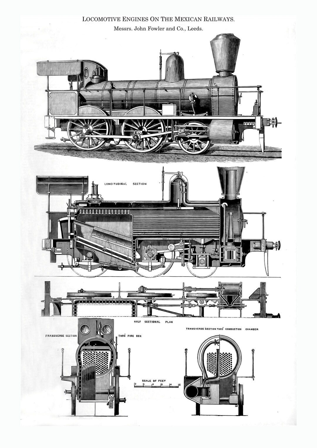 Locomotives for the Mexican Railways, Built by John Fowler and Co ...