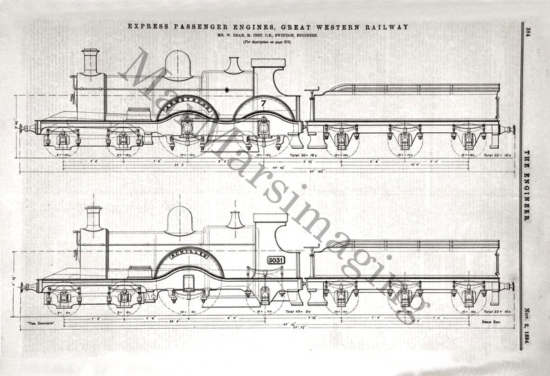 Express Passenger Engines, Armstrong and Achlies Class Great Western ...