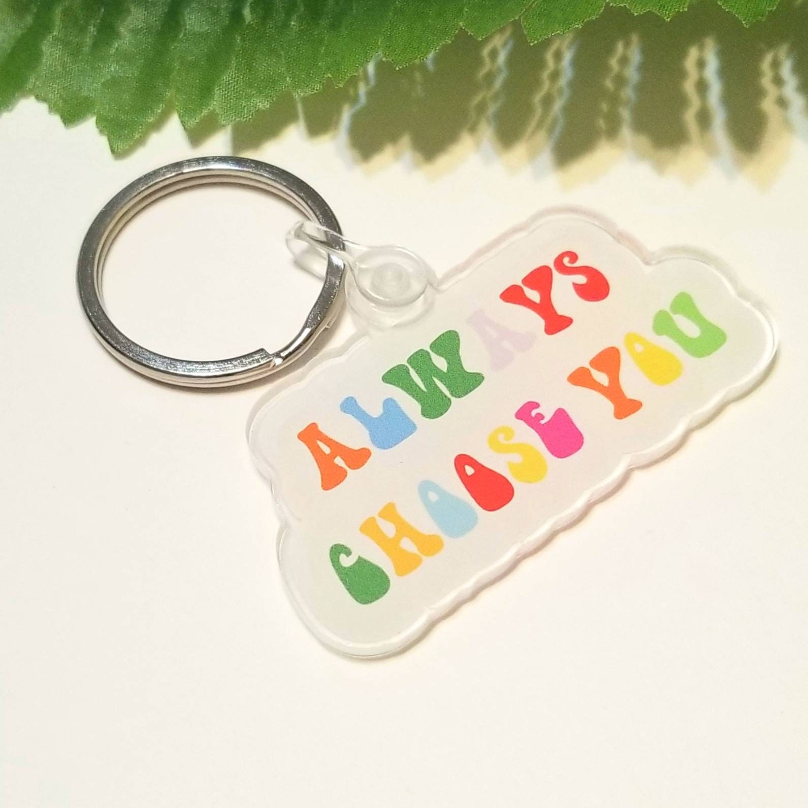 Mental Health Keychain Aesthetic Keyring Gratitude Keyring - Etsy