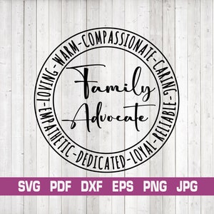 Family Advocate Svgfamily Advocate Life Svgadvocate - Etsy