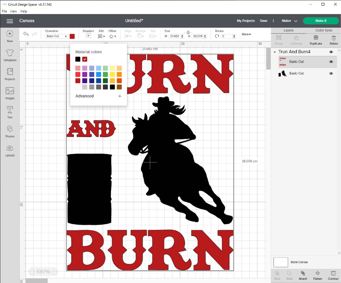 Turn and Burn Barrel Racing SVG Filefemale Barrel - Etsy