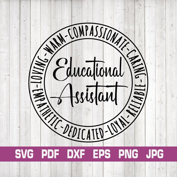 Educational Assistant Svg - Etsy