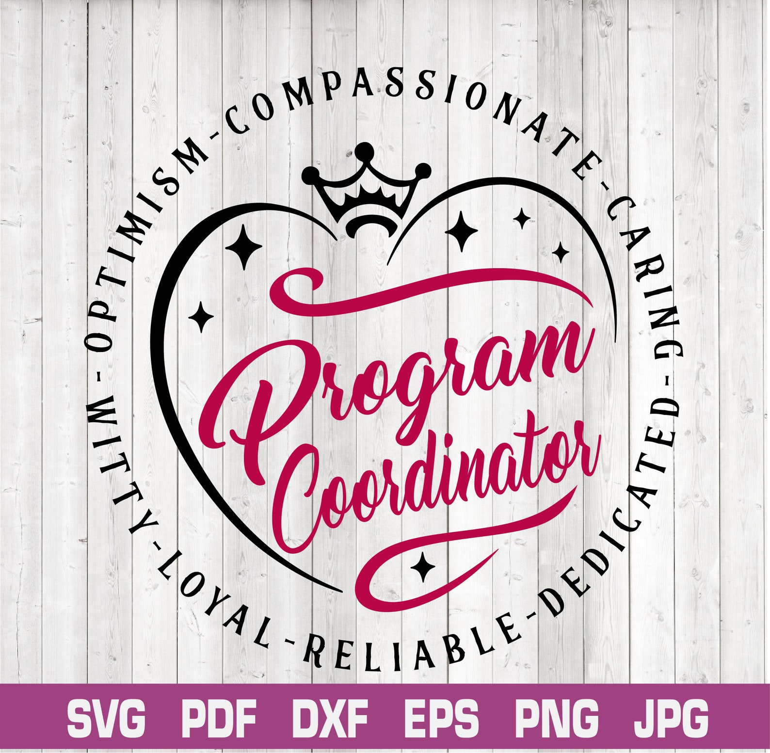 Program Coordinator SVG: Office Staff Appreciation Gift (digital ...