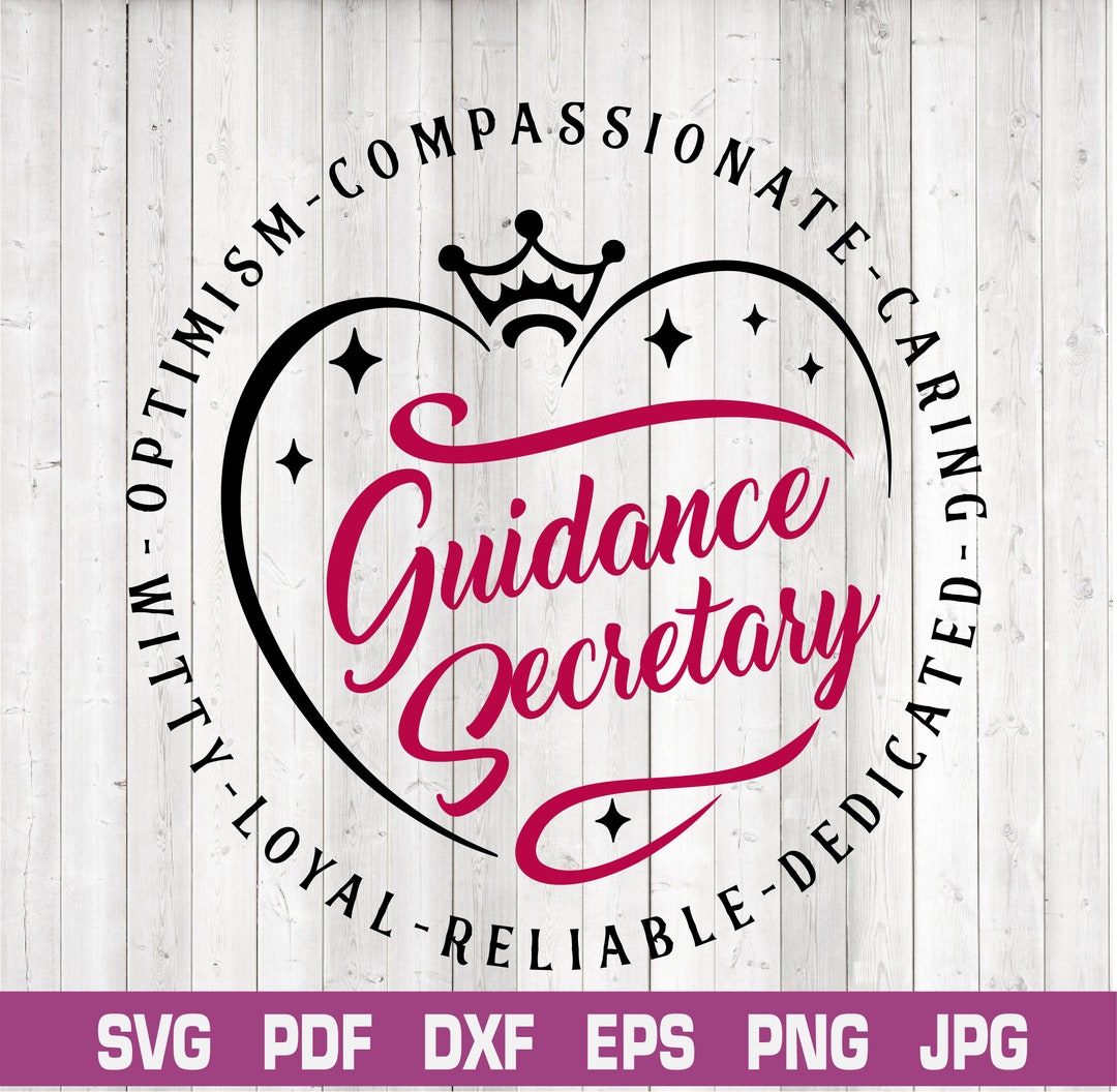 Guidance Secretary SVG: Gift for Secretary, Coworker (digital Download ...