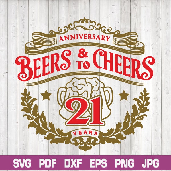 Cheers to 21 Years - Etsy