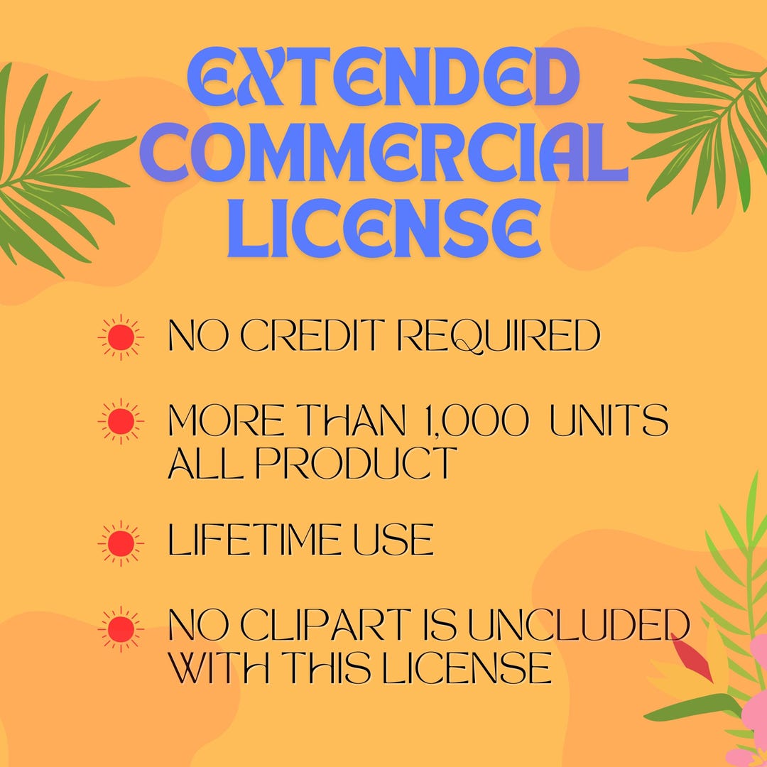 Extended Commercial License: Unlimited Use, No Attribution - Etsy UK