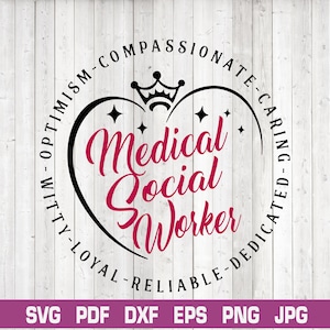 Medical Social Worker SVG: Heart Design (digital Download) - Etsy