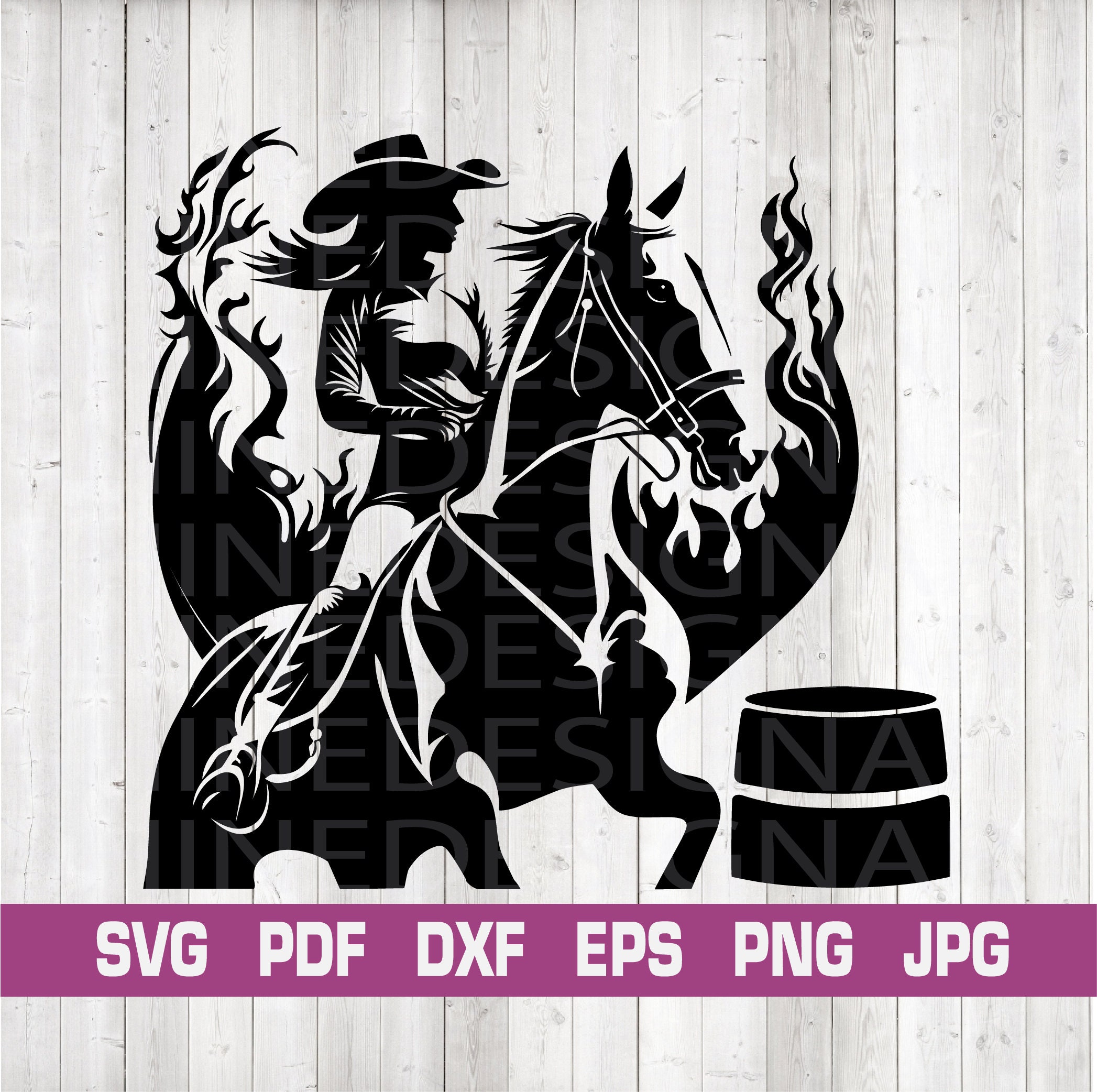 Women Barrel Racing SVG File,female Barrel Racer,barrel Racer Clipart ...