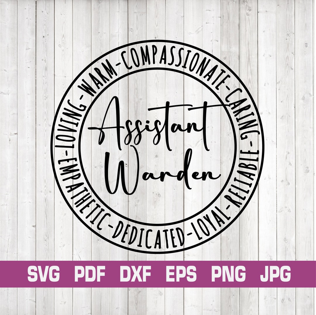 Assistant Warden Svgassistant Warden Shirtassistant Warden - Etsy