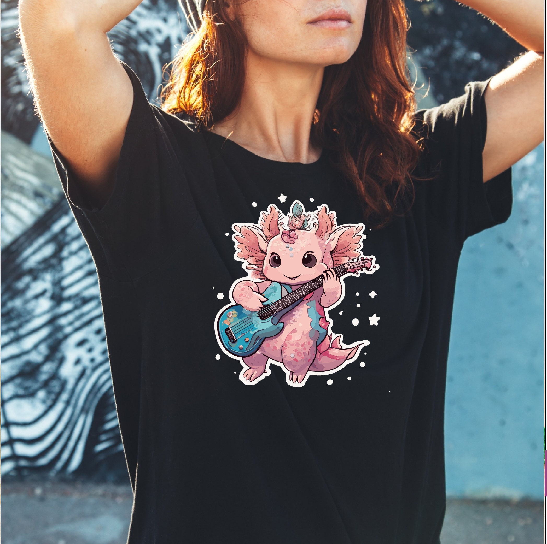 Axolotl Playing Guitar Svg,cute Axolotl Svg,funny Axolotl Svg,axolotl ...