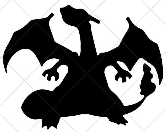 Charizard Silhouette Vector Pokemon Svg Png Jpg Dxf Emf Eps - Etsy