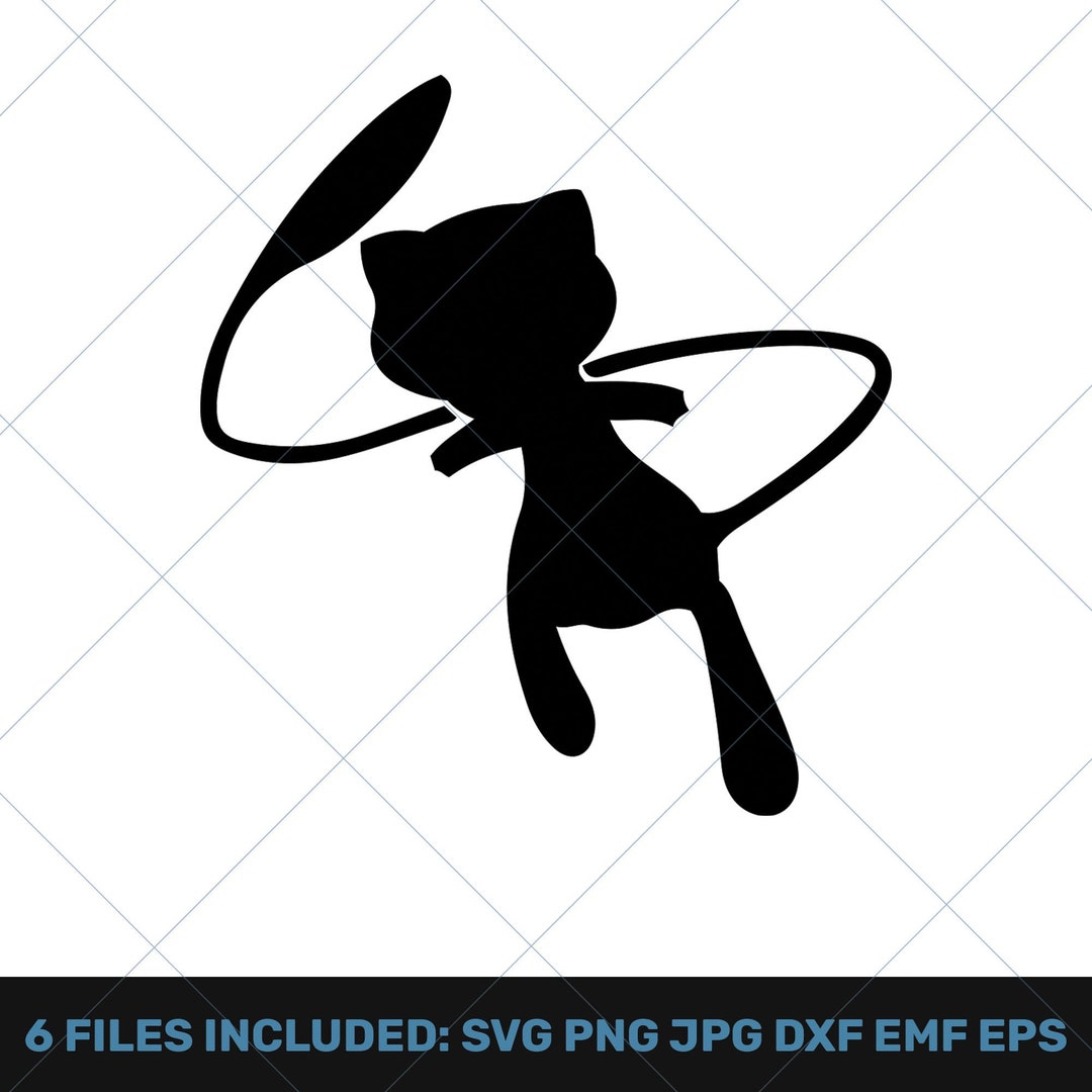 Mew Silhouette Vector Pokemon Svg Png Jpg Dxf Emf Eps - Etsy Australia