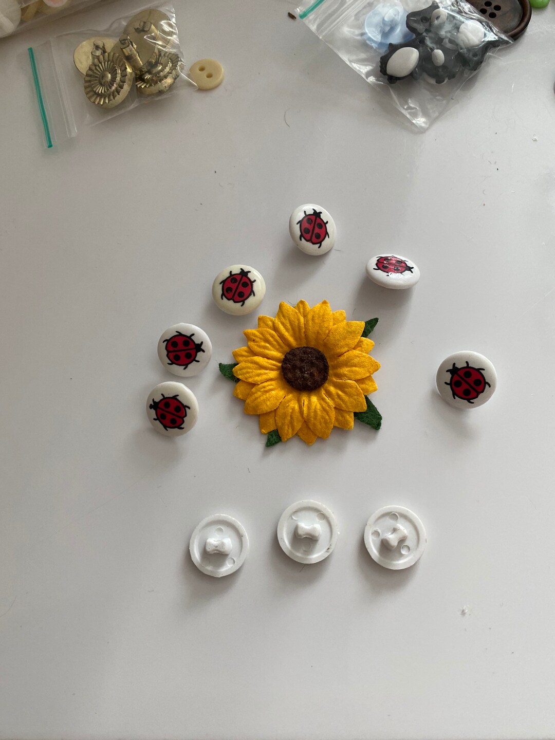 Ladybug Buttons, Pack of Nine.children’s Buttons - Etsy