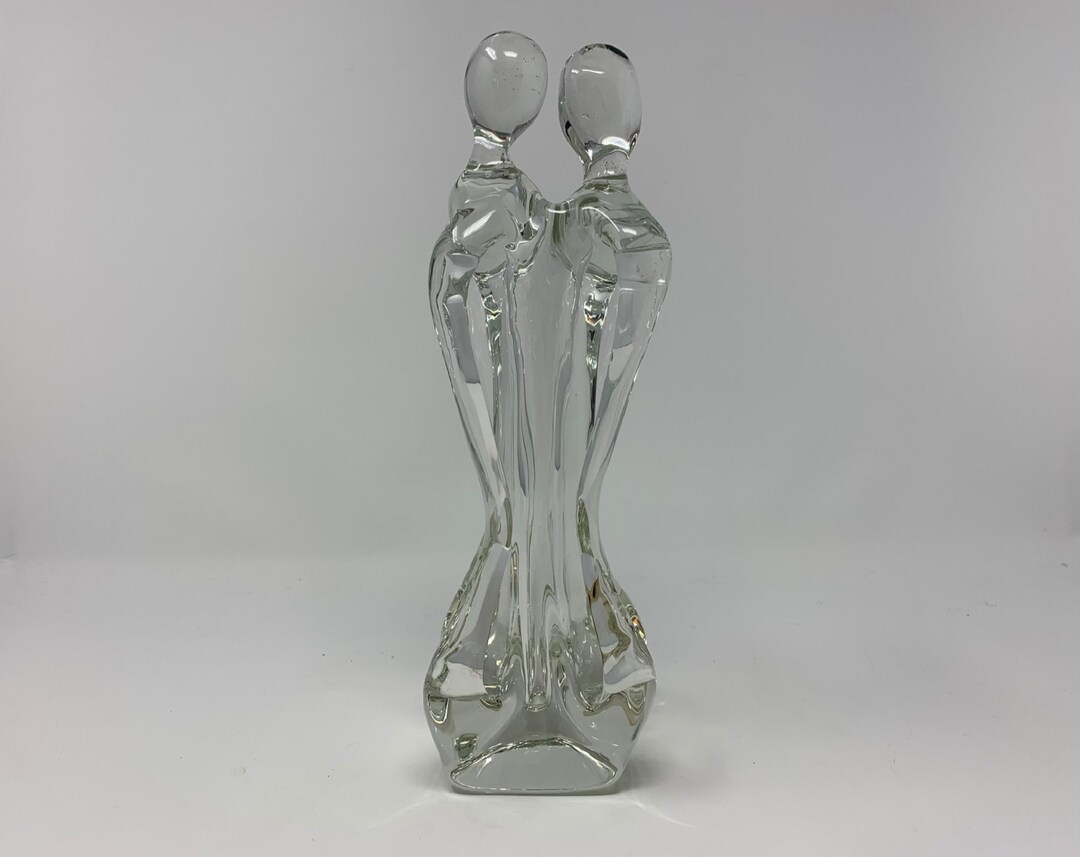 Modern Glass Crystal Man Woman Sculpture Flower Vase - Etsy