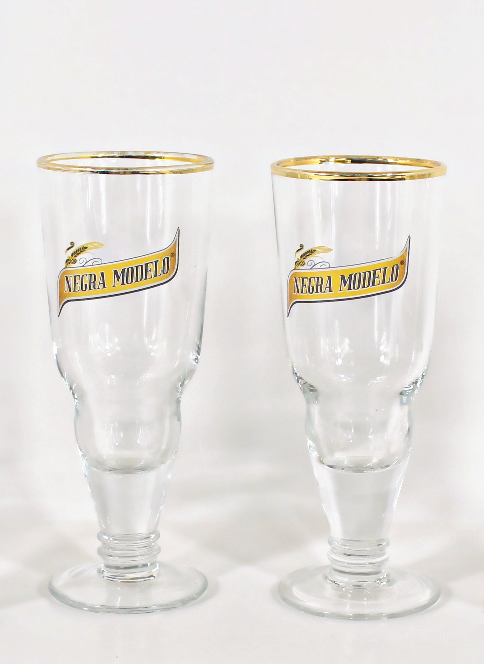 Four 2008 Negra Modelo Limited Edition Custom Glass Inverted Bottle ...