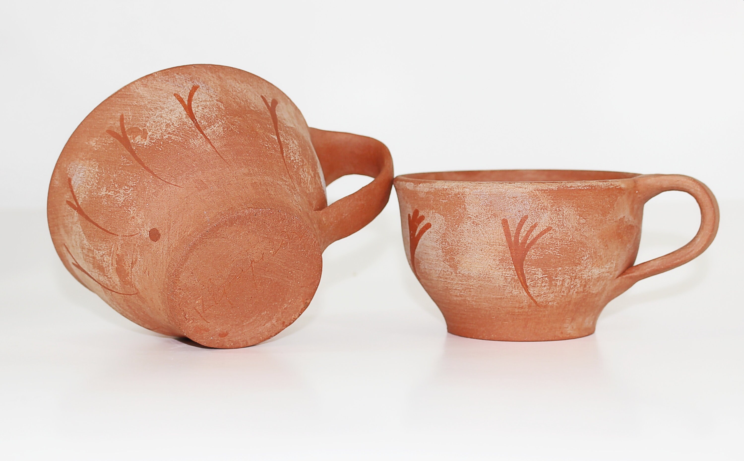 Rare Handmade American Indian Red Clay Unglazed Earthenware Teacups - Etsy