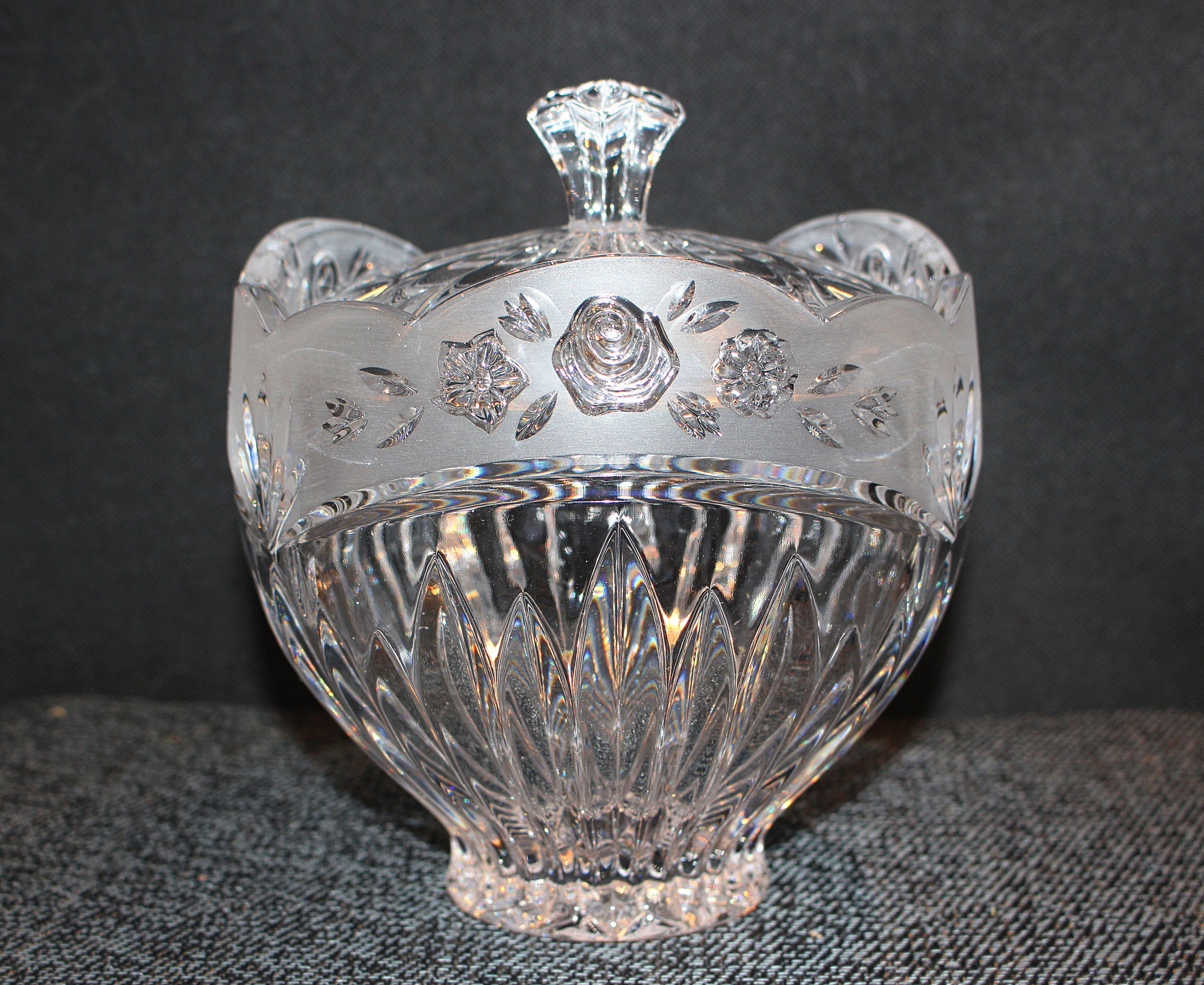 Beautiful Oneida Crystal Votive Southern Garden Candy Dish - Etsy