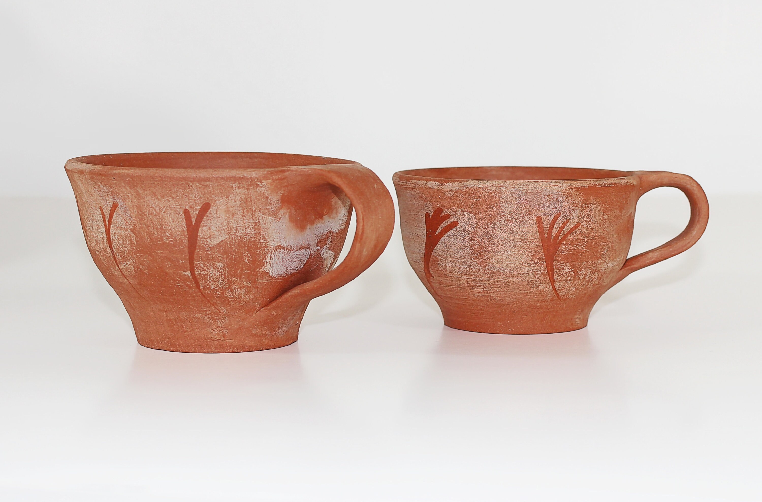 Rare Handmade American Indian Red Clay Unglazed Earthenware Teacups - Etsy