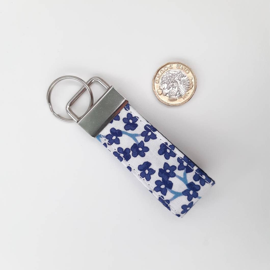 Mini Key Fobs Upcycled Fabric Keyring Key Chain Cotton | Etsy
